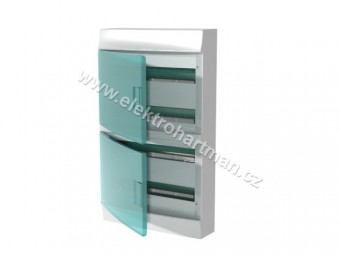 rozvodnice nástěnná IP41/72M ABB Mistral41W vč. N/PE, průhledná dvířka